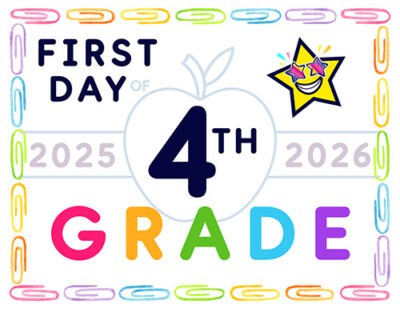 First Day of School Sign (Free Printables) - Superstar Worksheets