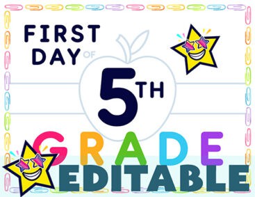 First Day of School Sign (Free Printables) - Superstar Worksheets