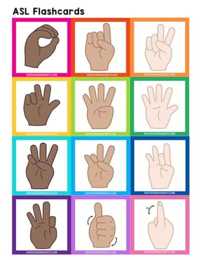 ASL Numbers - Superstar Worksheets