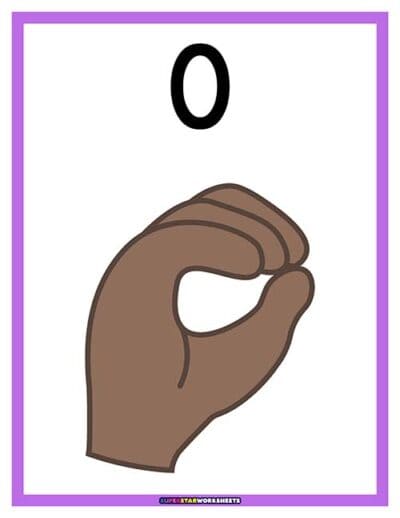 ASL Numbers - Superstar Worksheets