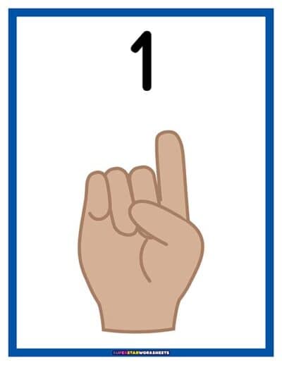 ASL Numbers - Superstar Worksheets