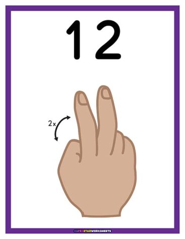 ASL Numbers - Superstar Worksheets