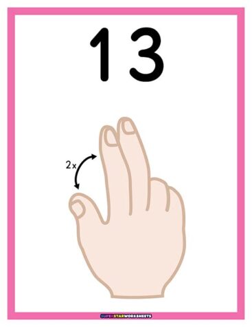 ASL Numbers - Superstar Worksheets