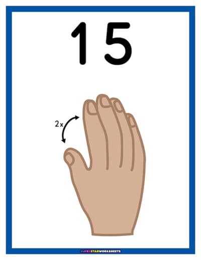 ASL Numbers - Superstar Worksheets
