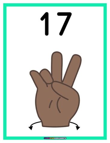 ASL Numbers - Superstar Worksheets