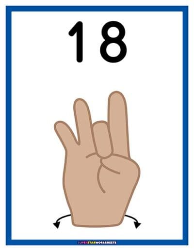 ASL Numbers - Superstar Worksheets