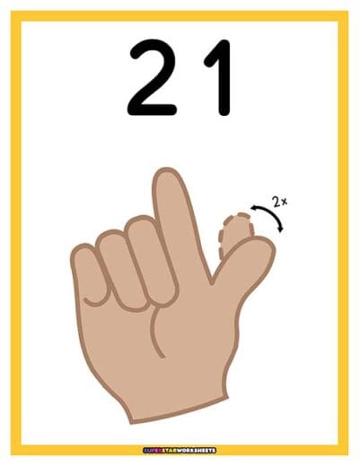 ASL Numbers - Superstar Worksheets