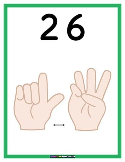 ASL Numbers - Superstar Worksheets
