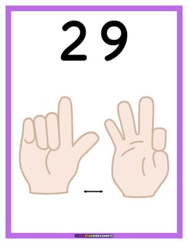 ASL Numbers - Superstar Worksheets