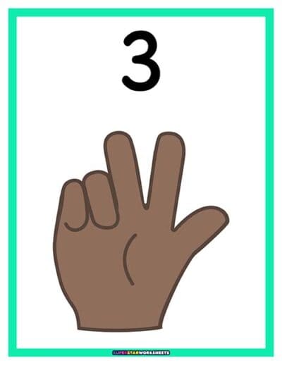 ASL Numbers - Superstar Worksheets