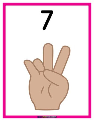 ASL Numbers - Superstar Worksheets