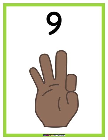 ASL Numbers - Superstar Worksheets