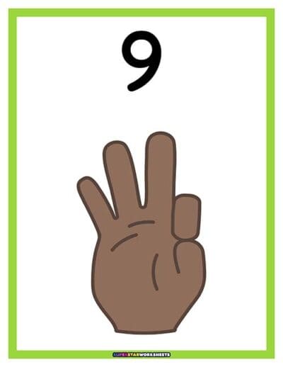 ASL Numbers - Superstar Worksheets