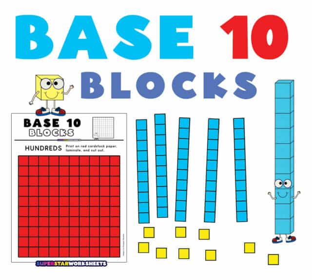 Printable Base 10 Blocks - Superstar Worksheets