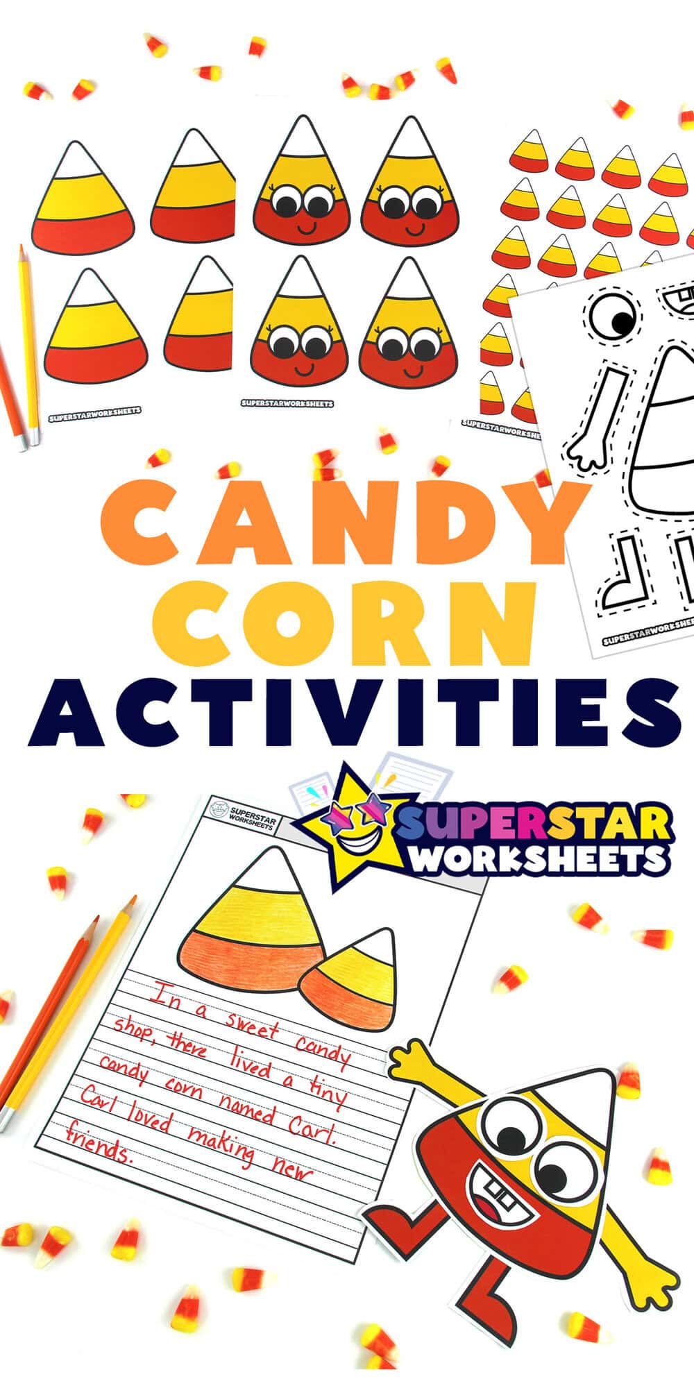 Candy Corn Template (Free Printables) - Superstar Worksheets
