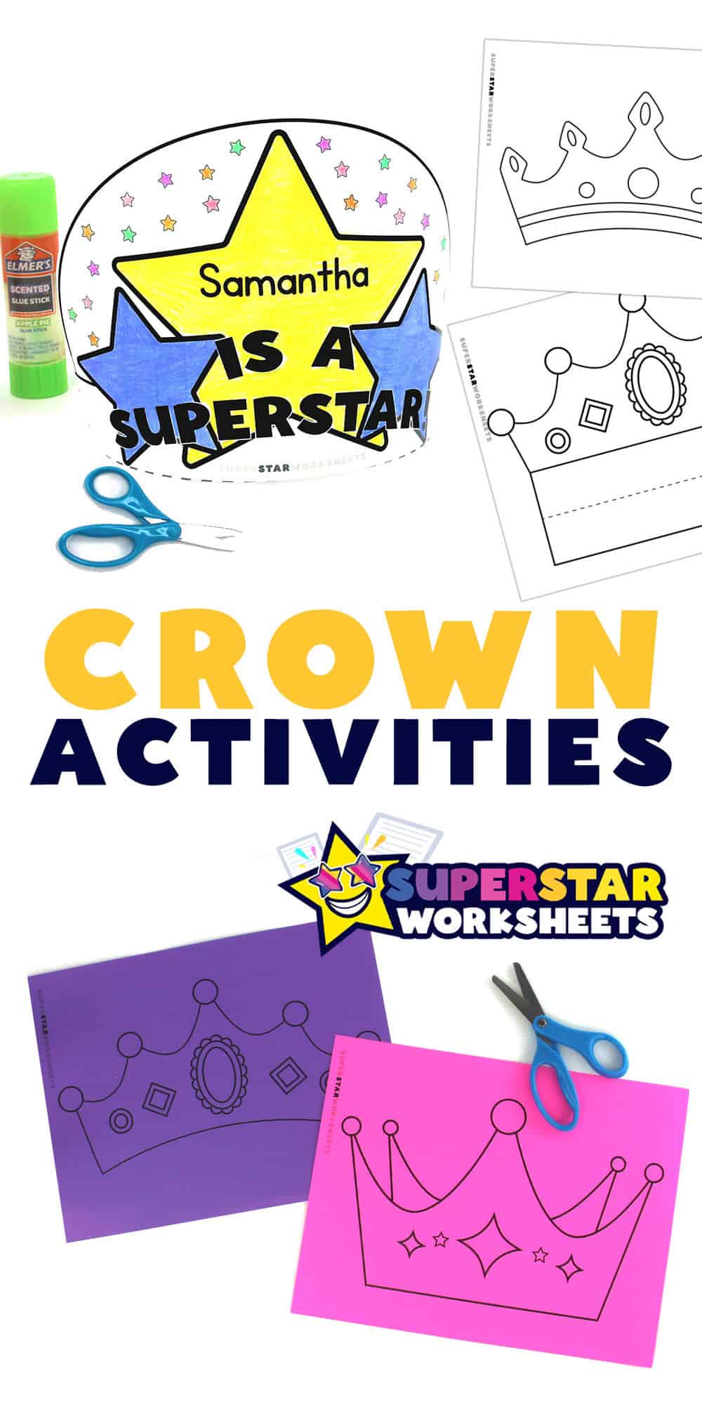 Crown Template (Free Printables) - Superstar Worksheets