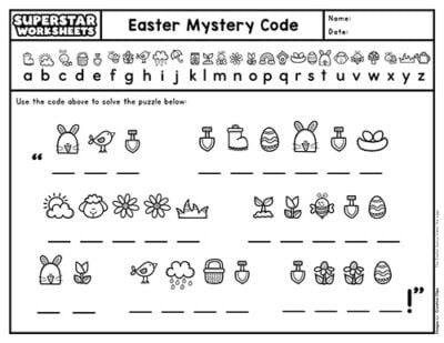 Easter Worksheets (Free Printables) - Superstar Worksheets