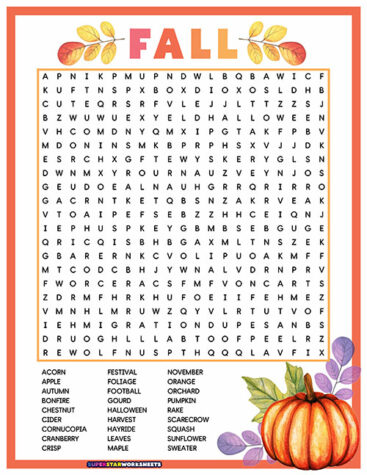 Fall Word Search Puzzles - Superstar Worksheets