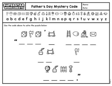 Father's Day Worksheets (Free Printables) - Superstar Worksheets