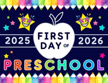 First Day of School Sign (Free Printables) - Superstar Worksheets