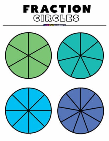 Fraction Circles - Superstar Worksheets