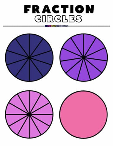 Fraction Circles - Superstar Worksheets