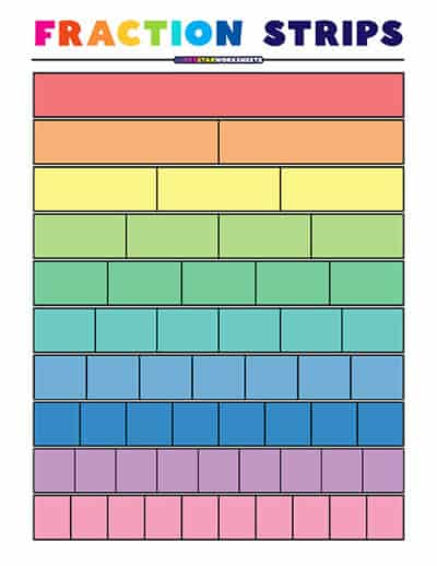 Fraction Strips - Superstar Worksheets