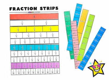 Fraction Strips - Superstar Worksheets