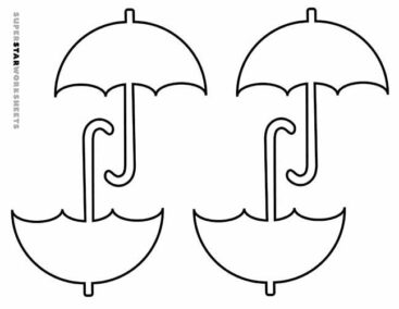 Umbrella Template (Free Printables) - Superstar Worksheets