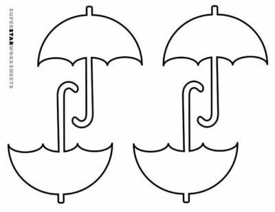 Umbrella Template (Free Printables) - Superstar Worksheets