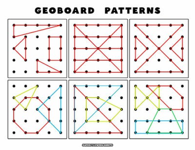 Geoboard Patterns - Superstar Worksheets