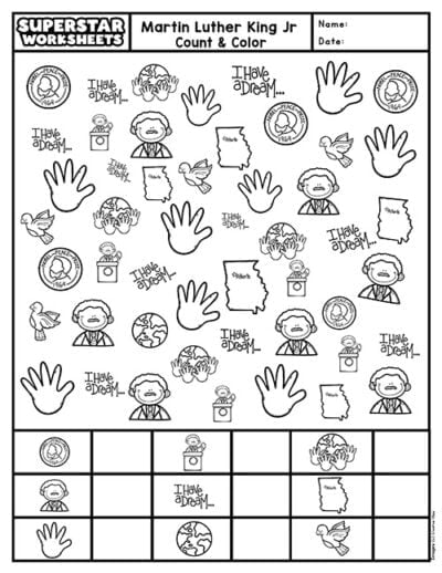 Martin Luther King Jr Worksheets - Superstar Worksheets