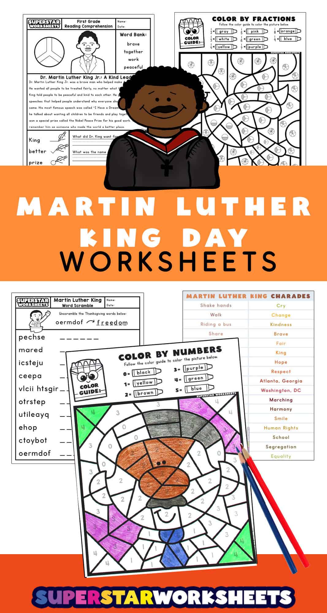 Martin Luther King Jr Worksheets - Superstar Worksheets