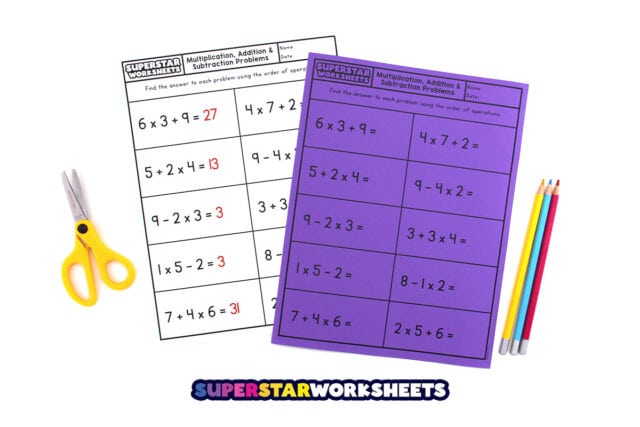 Order of Operations Worksheets - Superstar Worksheets