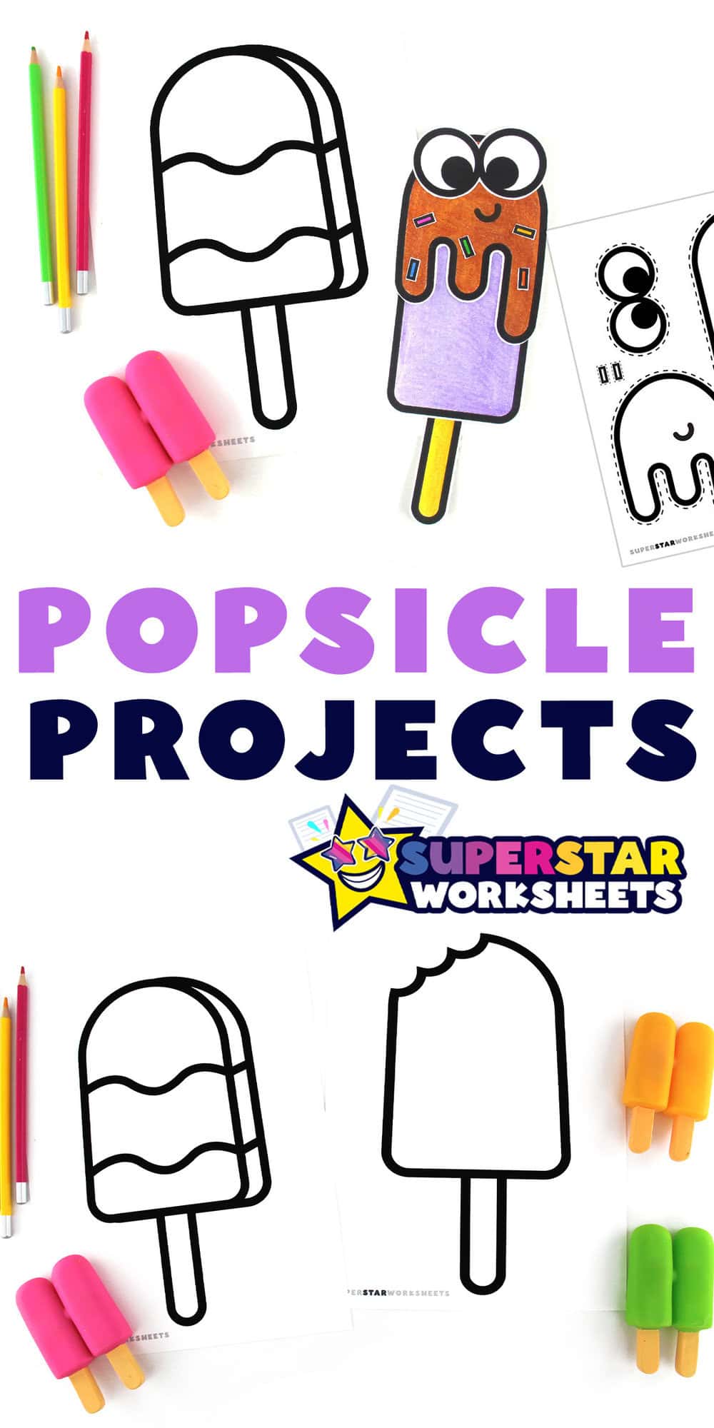 Popsicle Template (Free Printables) - Superstar Worksheets