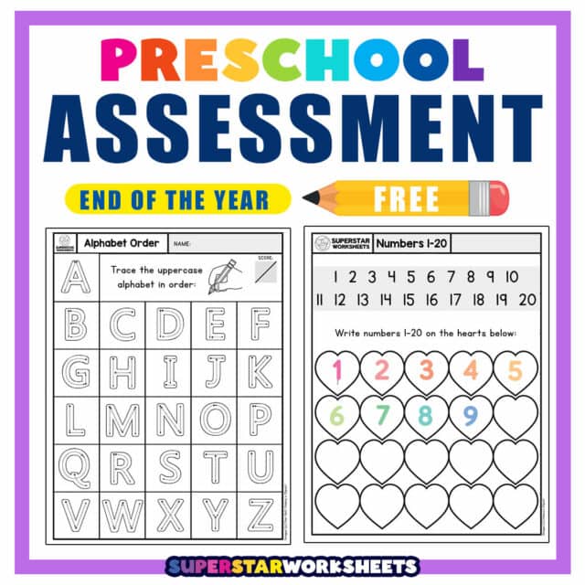 Preschool Assessment - Superstar Worksheets