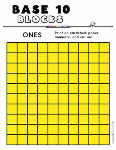 Printable Base 10 Blocks - Superstar Worksheets
