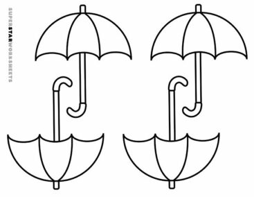 Umbrella Template (Free Printables) - Superstar Worksheets