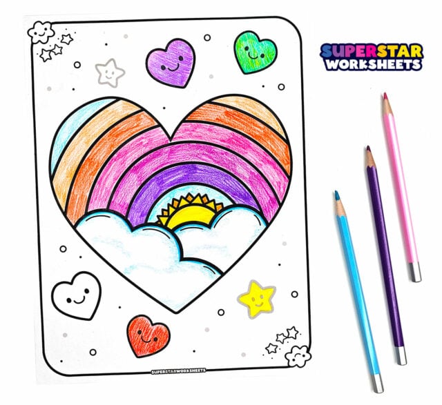 Heart Coloring Pages (Free Printables) - Superstar Worksheets