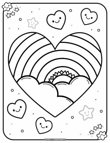 Heart Coloring Pages (Free Printables) - Superstar Worksheets