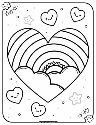 Heart Coloring Pages (Free Printables) - Superstar Worksheets