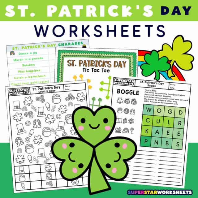 St Patrick's Day Worksheets - Superstar Worksheets