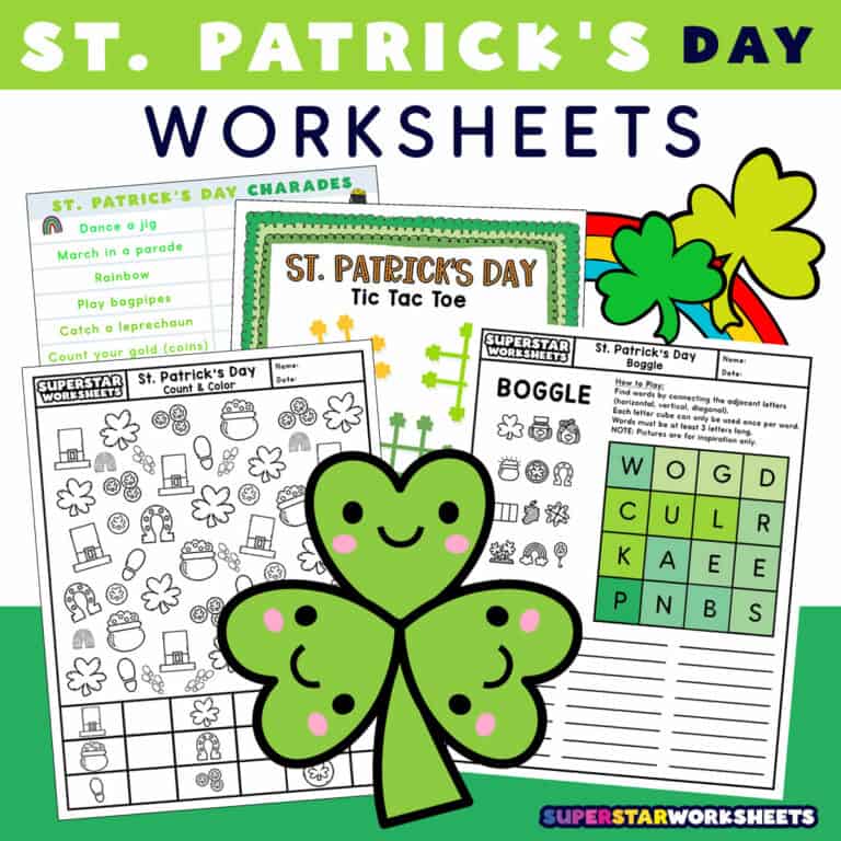 St Patrick's Day Worksheets - Superstar Worksheets