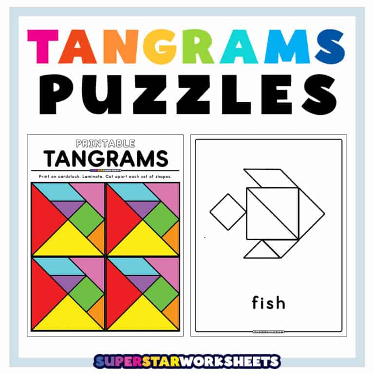 Tangram Puzzles - Superstar Worksheets
