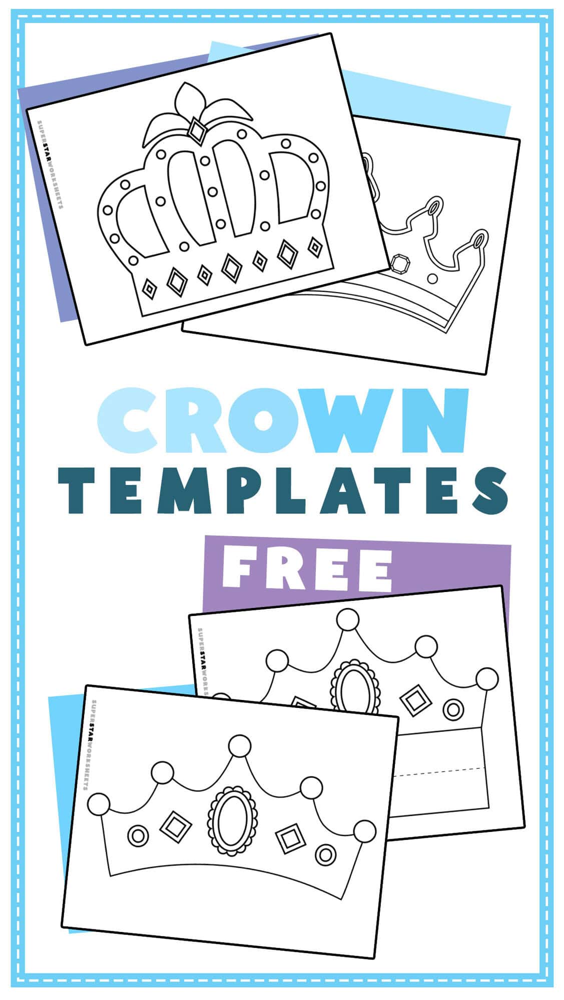 Crown Template (Free Printables) - Superstar Worksheets