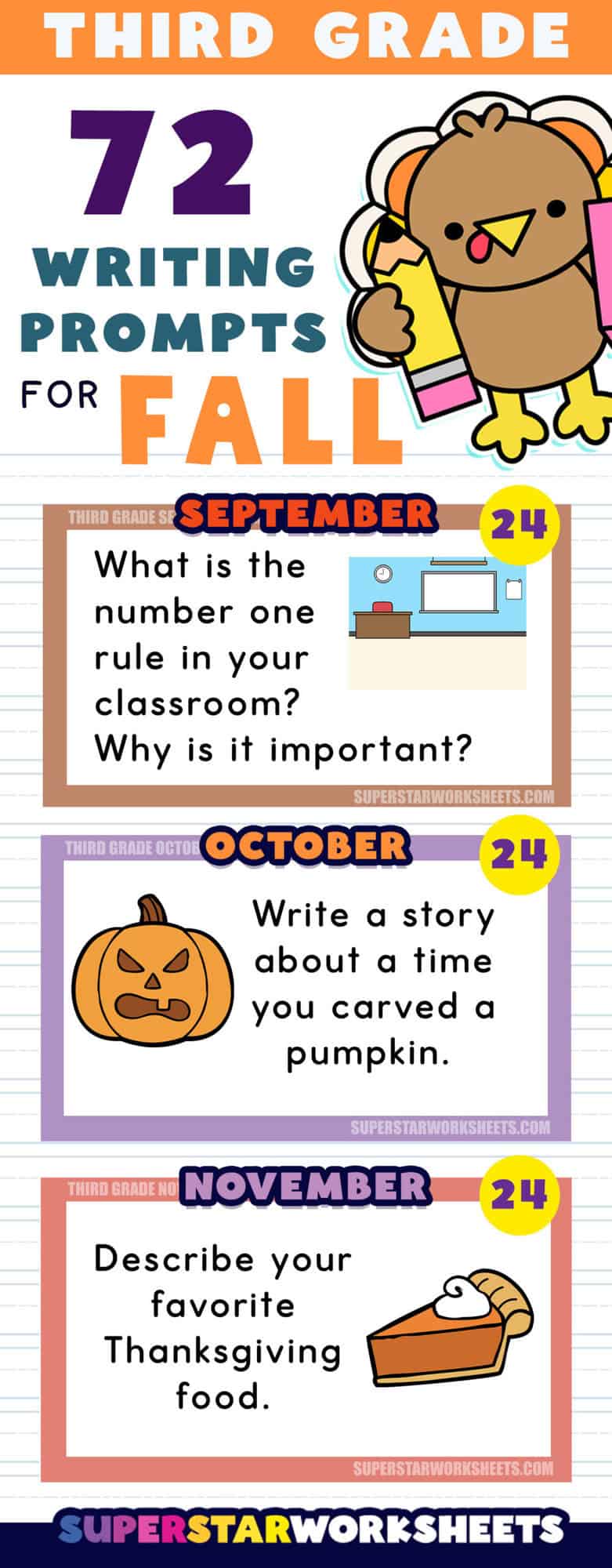 Third Grade Writing Prompts - Superstar Worksheets