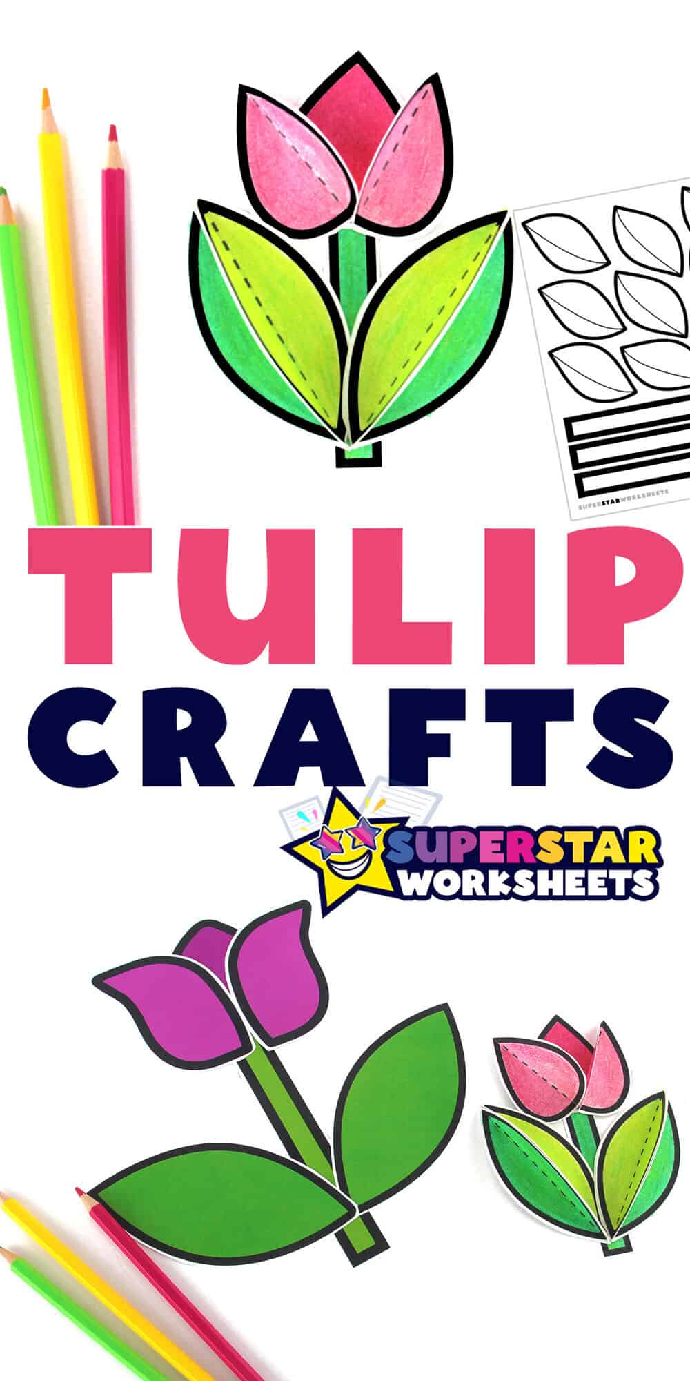 Tulip Template (Free Printables) - Superstar Worksheets