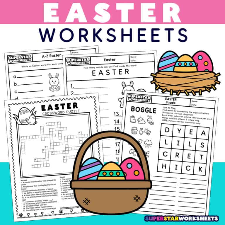 Easter Worksheets (Free Printables) - Superstar Worksheets