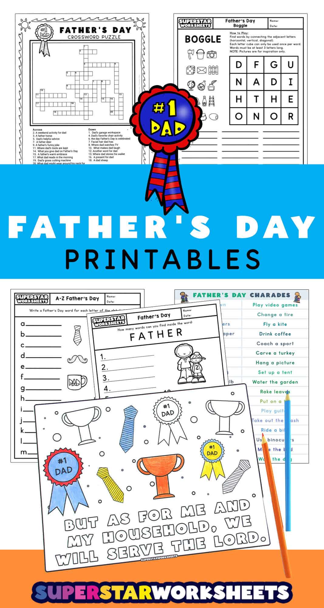 Father's Day Worksheets (Free Printables) - Superstar Worksheets