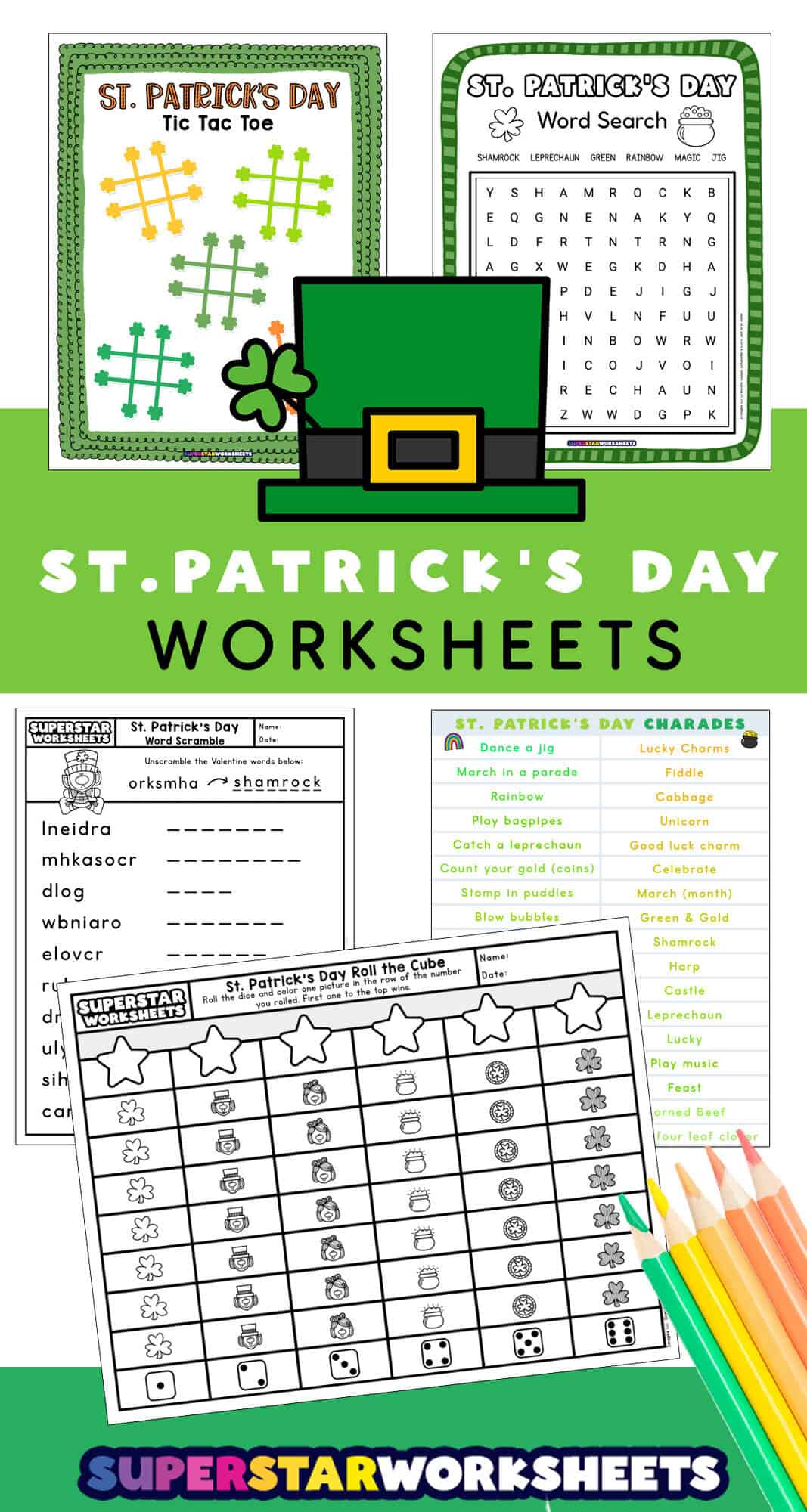 St Patrick's Day Worksheets - Superstar Worksheets